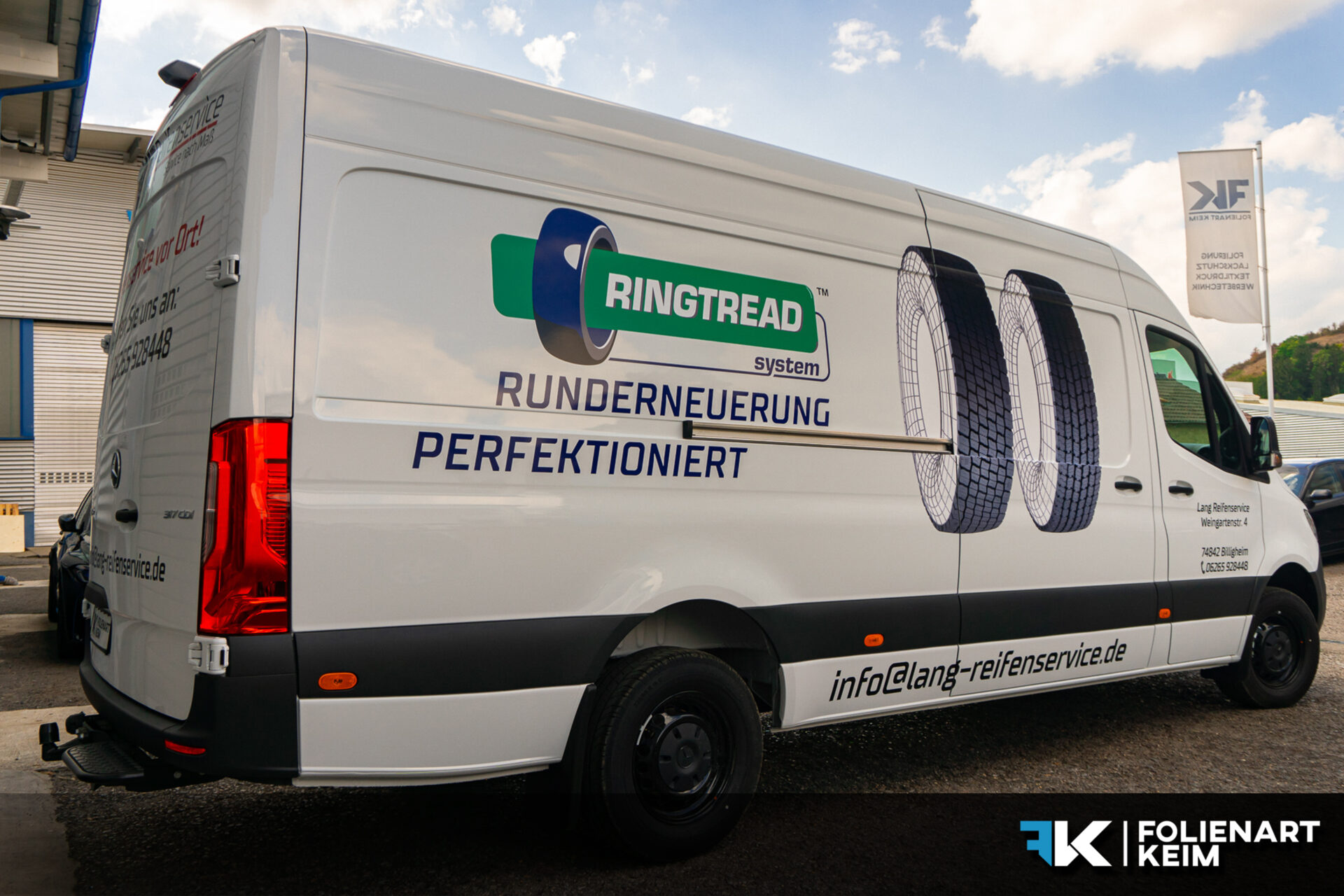 Digitaldruck Werbebeschriftung – Mercedes-Benz Sprinter – Folienart Keim